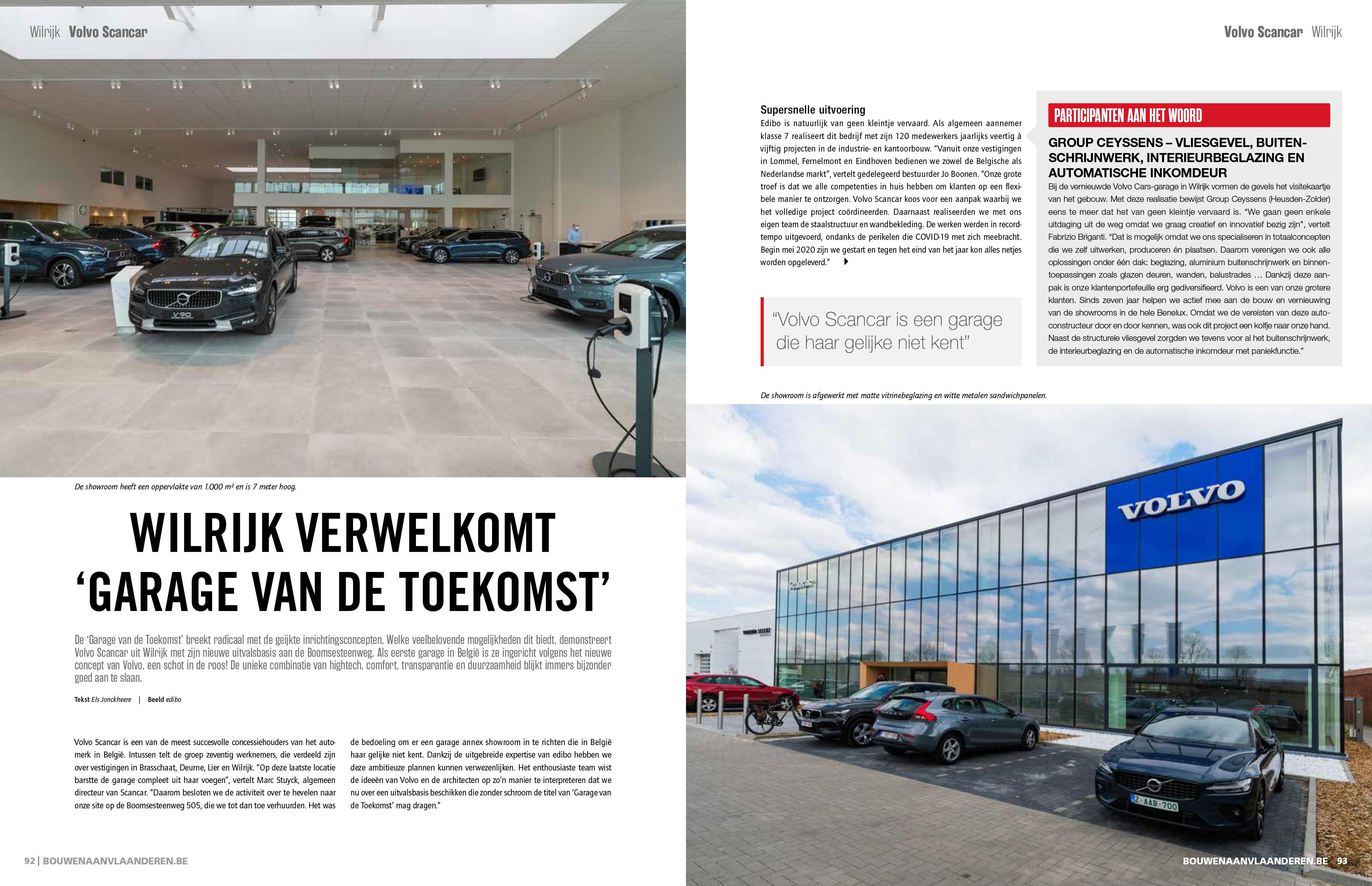 Volvo Scancar - Edibo - Artikel Bouwenaanvlaanderen | Group Ceyssens